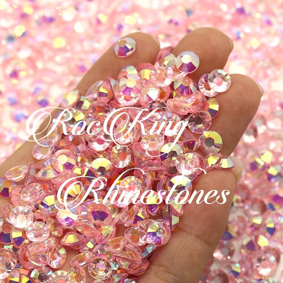 Transparent Bubblegum Resin Jelly Flatback Rhinestones, Sparkle Crystal ...