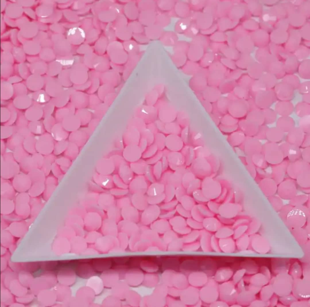 NEW* Solid Baby Pink Jelly (NO AB Coating) Resin Non-hotfix Rhinestones ...
