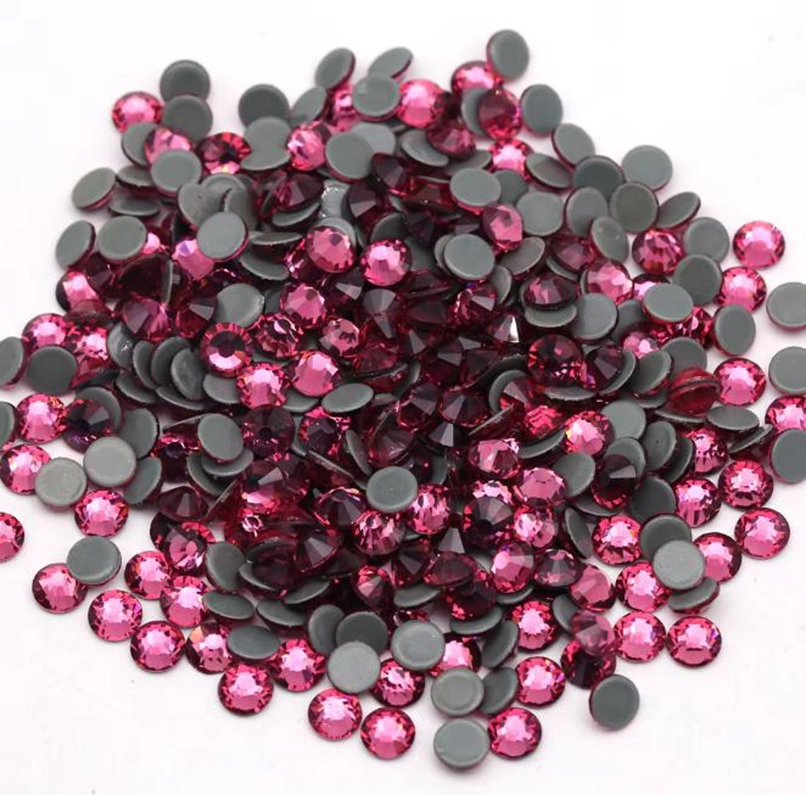 Hotfix Rose (pink) Glass Iron on Rhinestones - Etsy