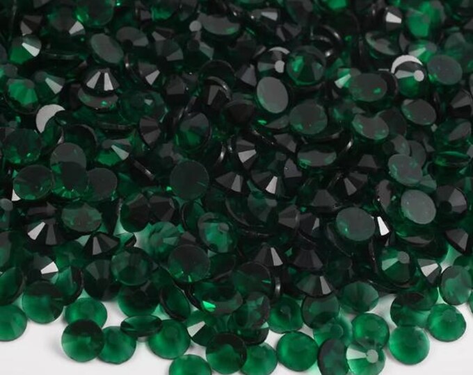 Transparent Dark Green Glass Non-hotfix Rhinestones - Etsy