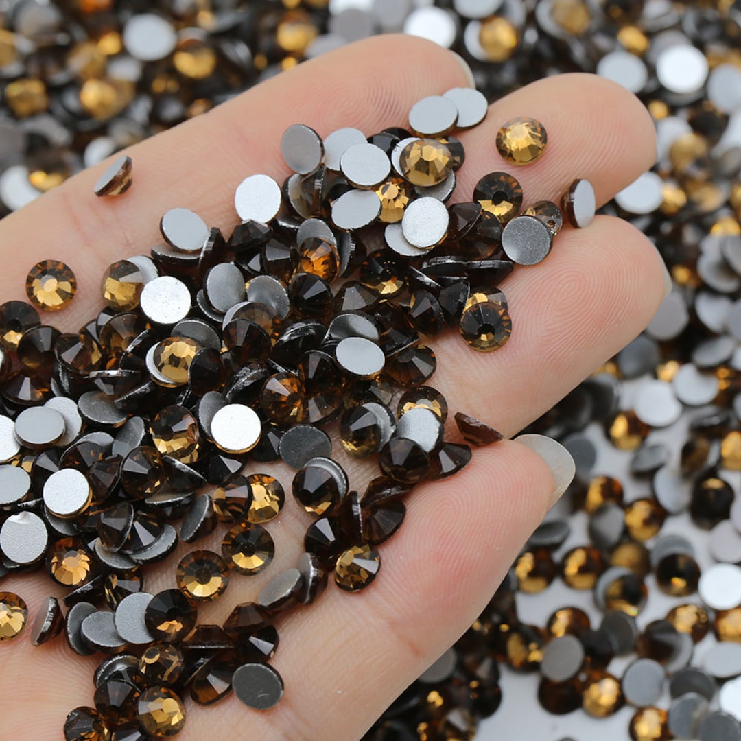 Smoked Topaz-glass Rhinestones-non-hot Fix-ss6-ss8-ss10-ss12-ss16-ss20 ...