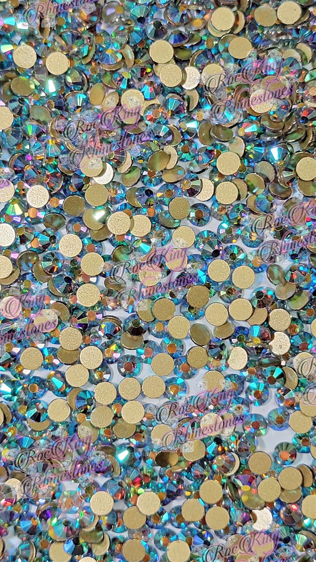 New-tropical Blue AB Glass Rhinestones-non-hot Fix-ss6-ss8-ss10-ss12 ...