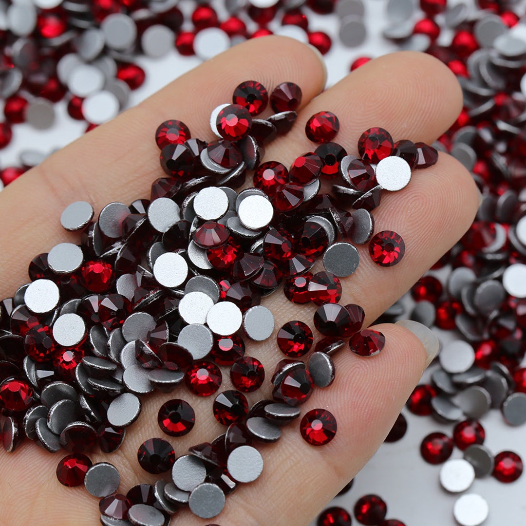 Dark Red (deep Siam) Glass Non-hotfix Rhinestones - Etsy