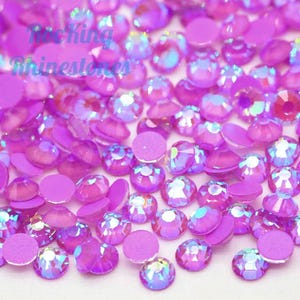 Fluorescent Neon Purple AB Glass Glow in UV Light Non-hotfix - Etsy