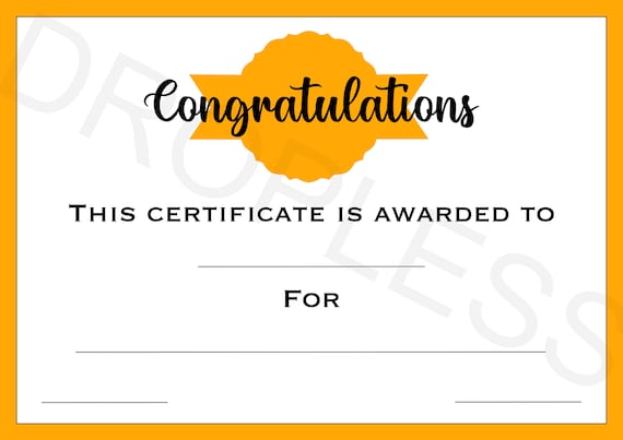 Congratulations Certificate Templates