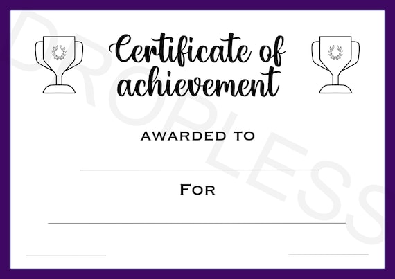 Well Done Certificate