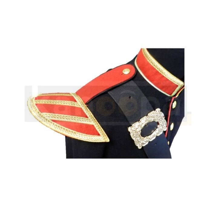 Men's Bagpiper Jacket Melton Wool in Black Color With Red - Etsy