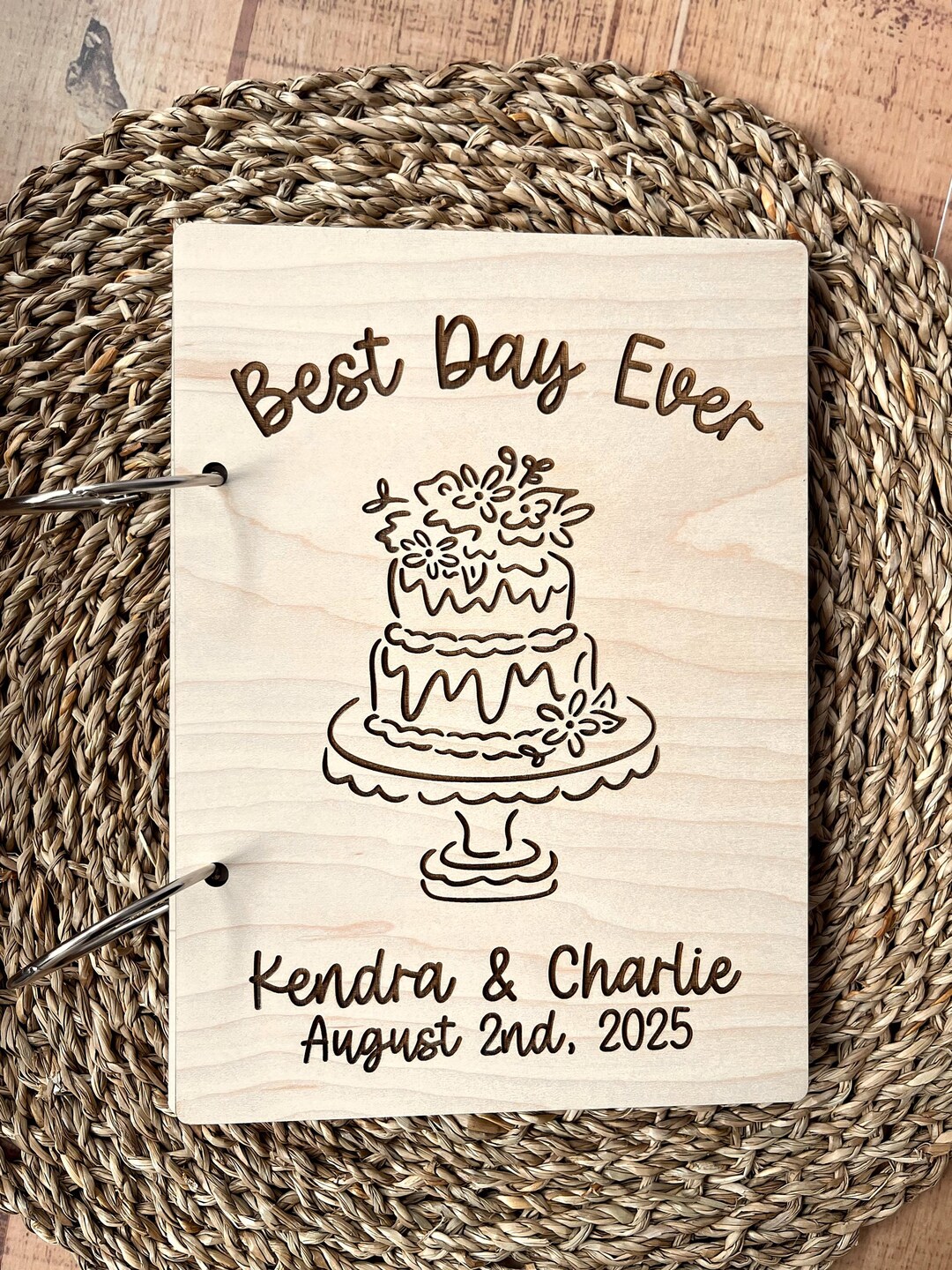 Personalized Wedding Card Keeper, Engraved Maple Wood Storage - Etsy
