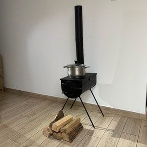 Portable Wood Burning Stove Brazier With Skewers for Camping and ...