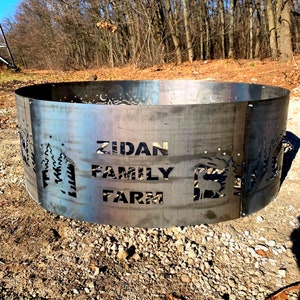 Your Name Fire Pit Ring, Northwood Personalized Backyard Fire Bowl - Etsy