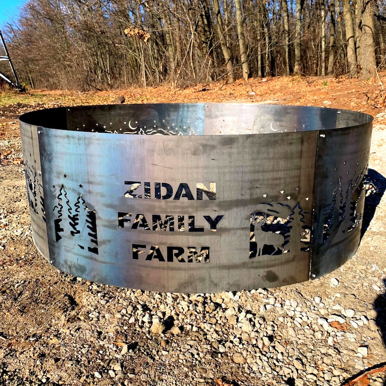 Your Name Fire Pit Ring, Northwood Personalized Backyard Fire Bowl - Etsy