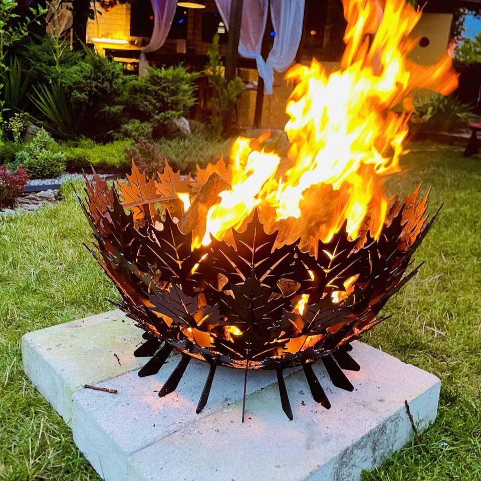 Heavy Duty Collapsible Metal Fire Pit Leaves for Outdoor and Backyard ...