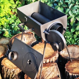 Portable Wood Burning Stove Brazier With Skewers for Camping and ...