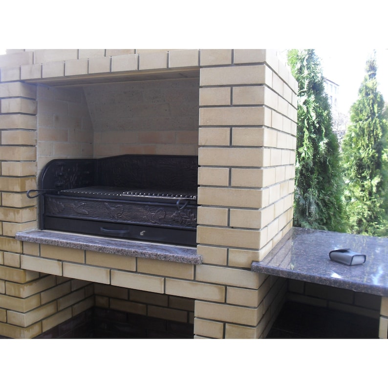 DIY BBQ With Grill Insert Outdoor Fire Pits Construction - Etsy