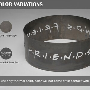 Personalized Heavy Duty Fire Ring, Custom Backyard Fire Ring, Outdoor ...