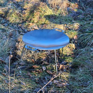 Camp Fire Skillet 18.5 With Stand, Stainless Steel Cowboy Wok for ...
