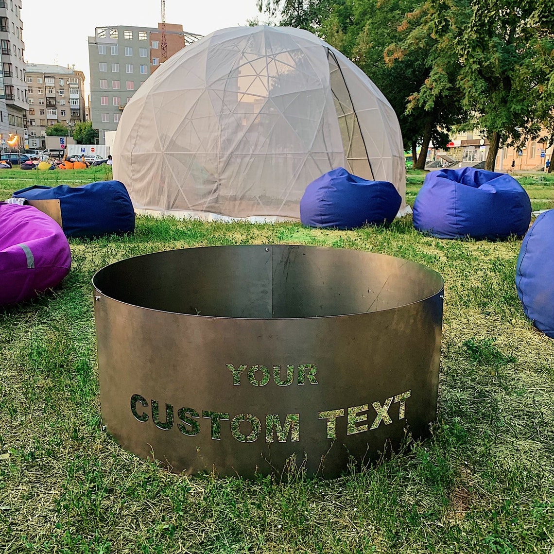 Personalized Heavy Duty Fire Ring Custom Backyard Fire Ring | Etsy