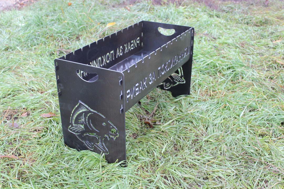 Custom Collapsible BBQ Grill for 12 Skewers, Outdoor Grilling - Etsy