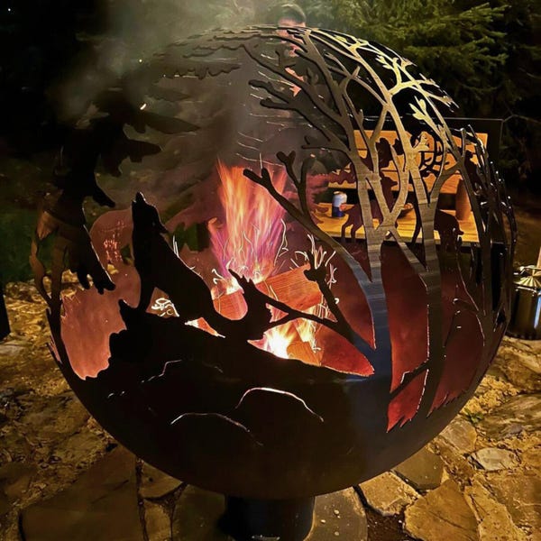 Metal Globe Fire - Etsy