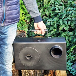 Portable Wood Burning Stove Brazier With Skewers for Camping and ...