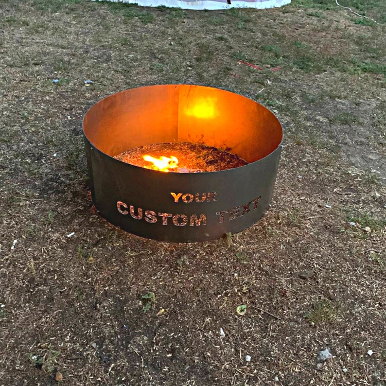 Personalized Heavy Duty Fire Ring Custom Backyard Fire Ring - Etsy