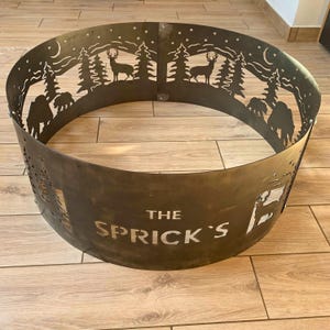 Your Name Fire Pit Ring, Northwood Personalized Backyard Fire Bowl - Etsy