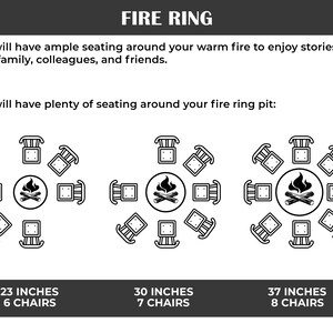 Personalized Heavy Duty Fire Ring, Custom Backyard Fire Ring, Outdoor ...