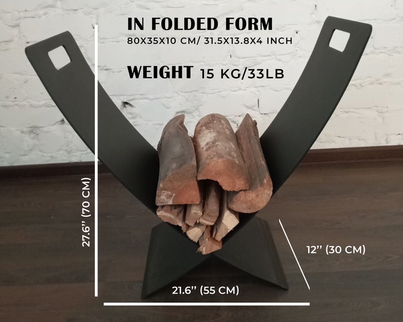 X-shaped Collapsible Log Holder Firewood Rack Modern Log - Etsy