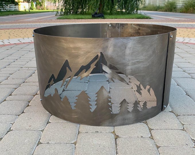 Custom Heavy Duty Metal Fire Pit Ring, Mystical Fire Ring, Personalized ...