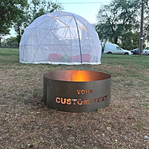 Personalized Heavy Duty Fire Ring, Custom Backyard Fire Ring, Outdoor ...