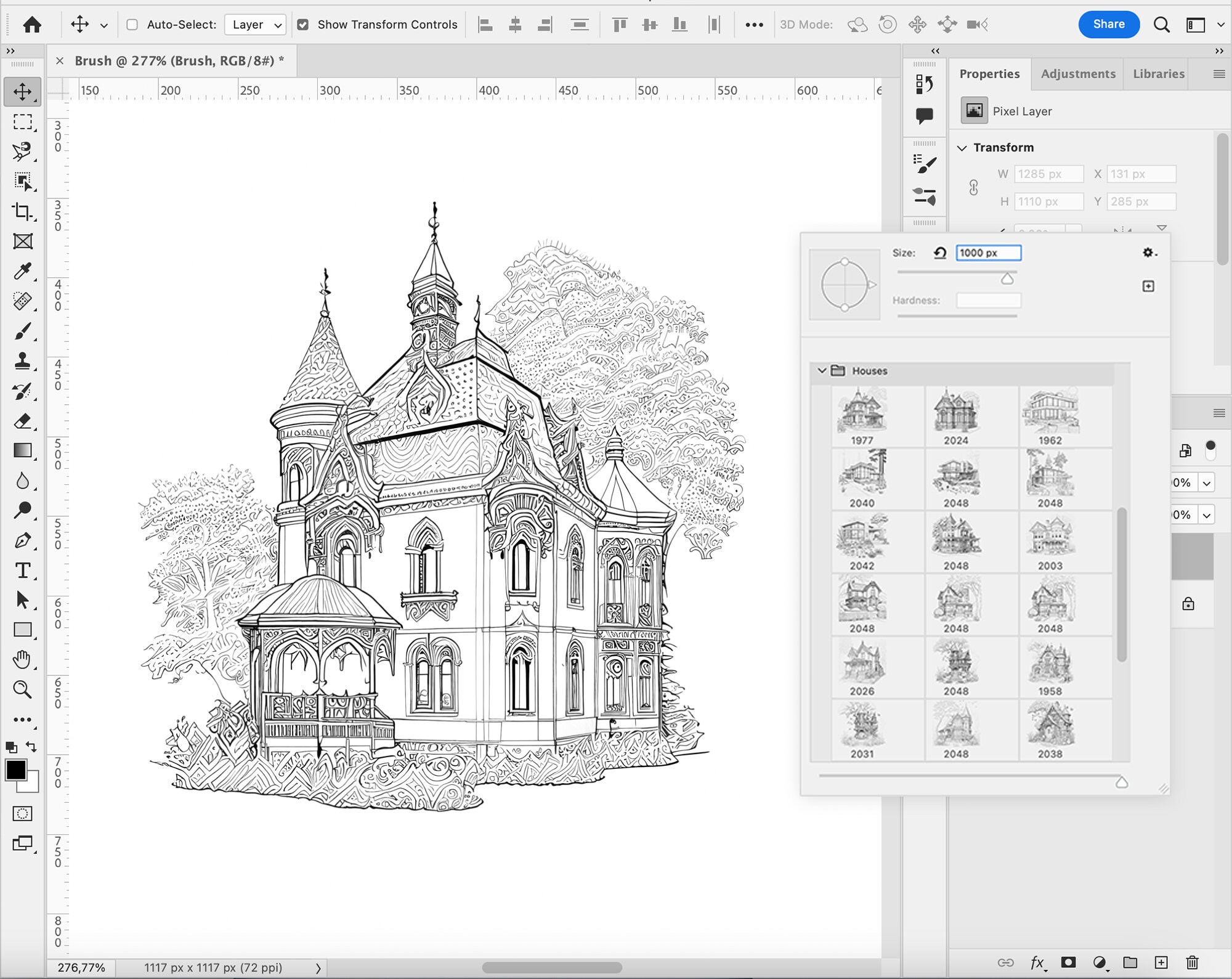 28 Photoshop Houses Brushes, Fresco House Brush, Houses Stamp, Adobe ...