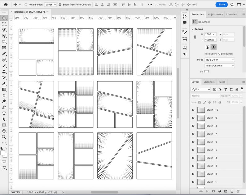 110 Photoshop Comic Brushes Adobe Fresco Comics Brush Comic - Etsy