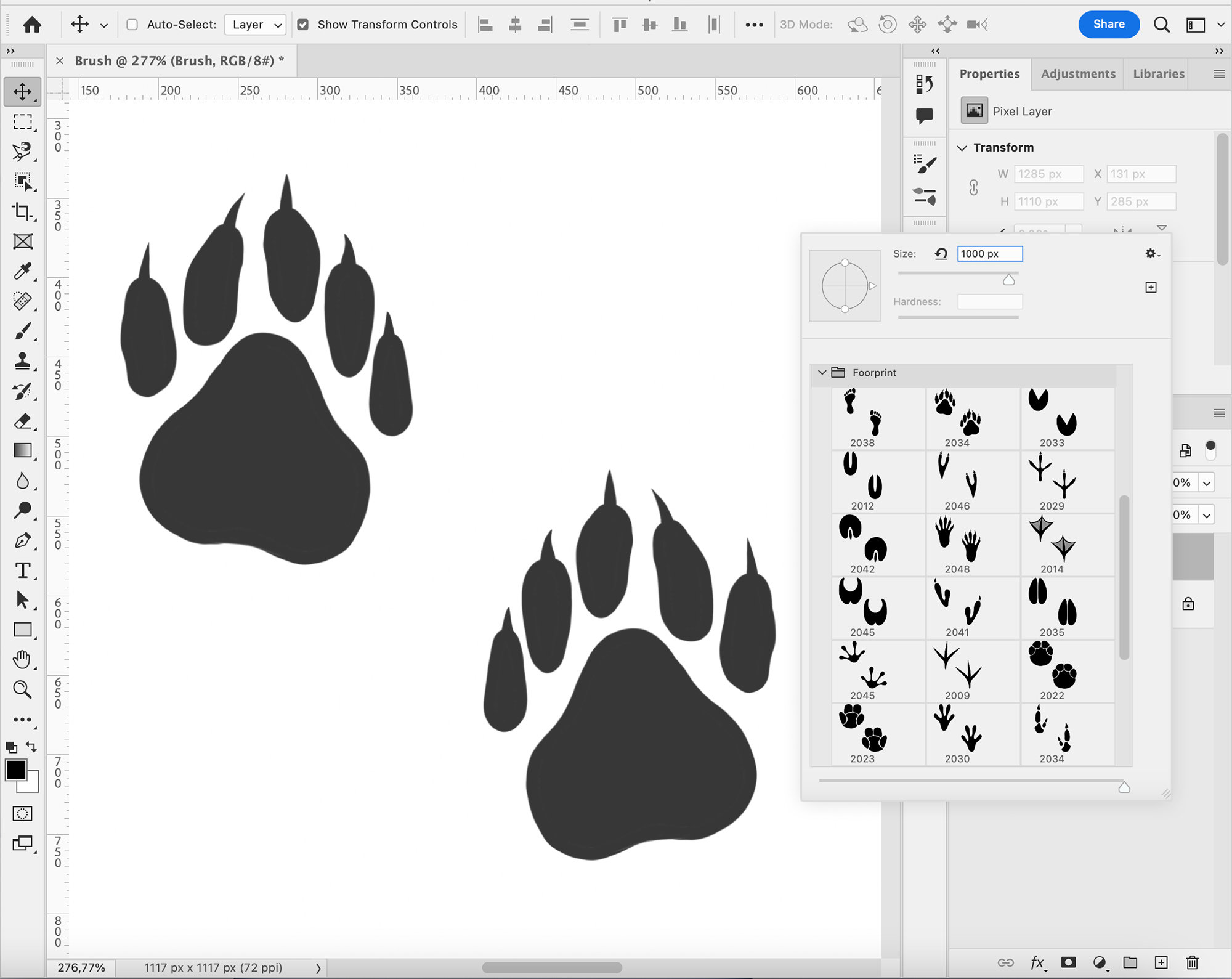 30 Photoshop Footprint Brushes, Adobe Fresco Footmark Brush, Footprints ...