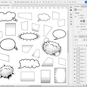 110 Photoshop Comic Brushes, Adobe Fresco Comics Brush, Comic Stamp ...