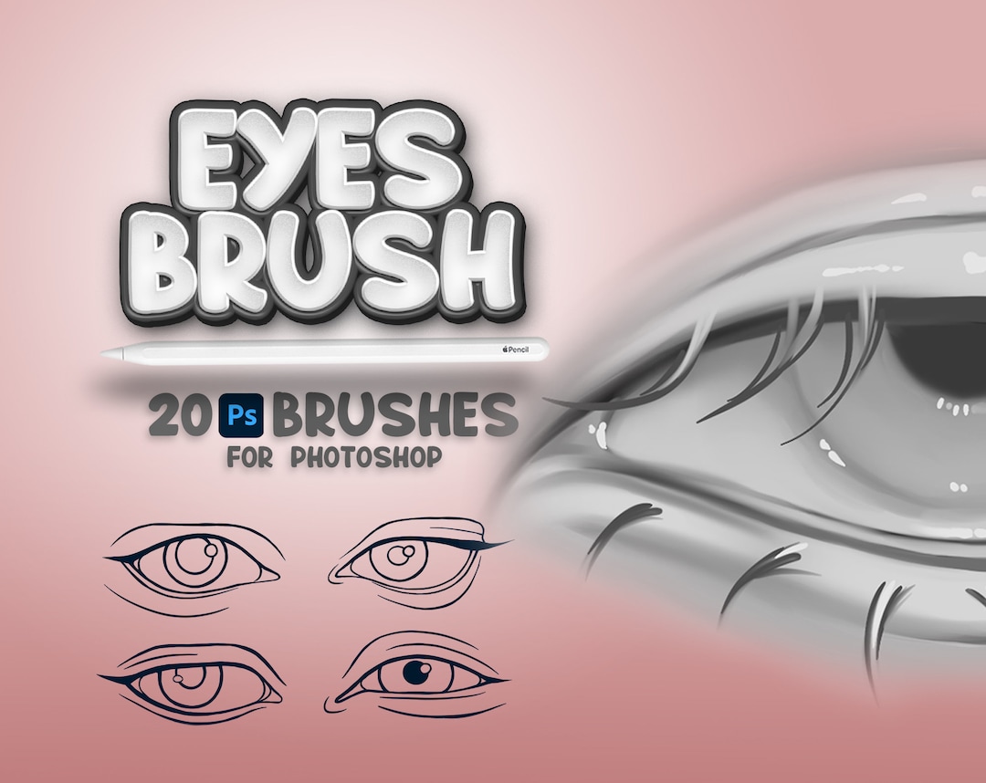 20 Photoshop Eyes Brushes, Adobe Fresco Eye Brush, Eyes Stamp, Adobe ...