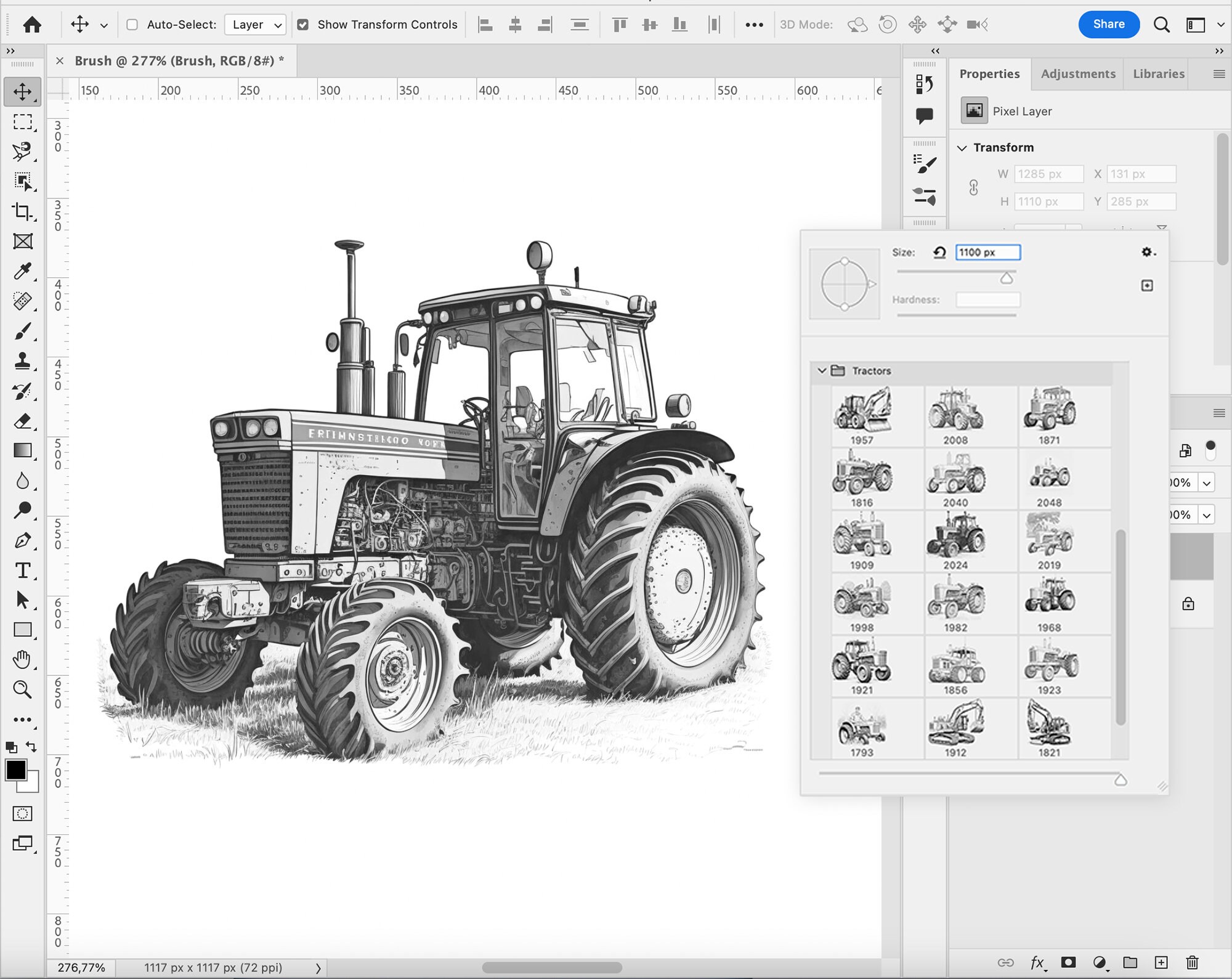 21 Photoshop Tractors Brushes, Adobe Fresco Tractors Brush, Tractors ...