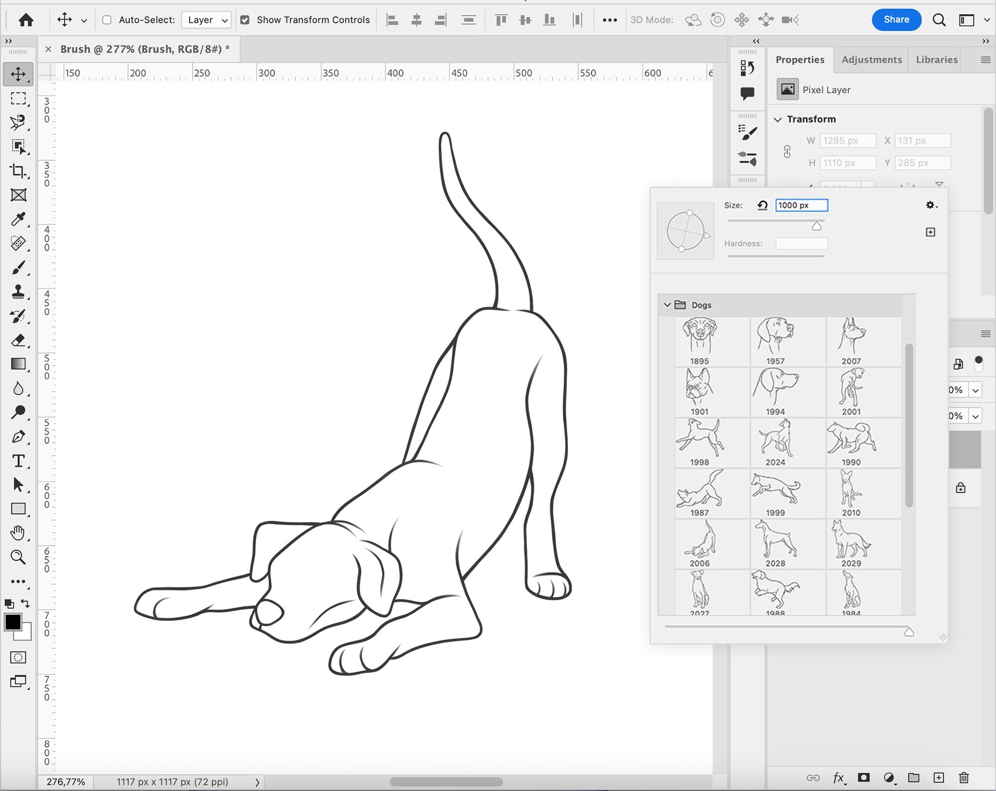 30 Photoshop Dogs Brushes, Fresco Dogs Brush, Dogs Stamp, Photoshop ...