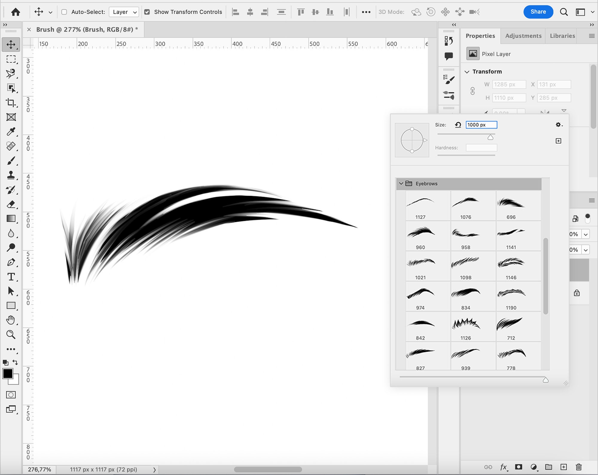 30 Photoshop Eyebrows Brushes, Adobe Fresco Fresco Brush, Eyebrows ...