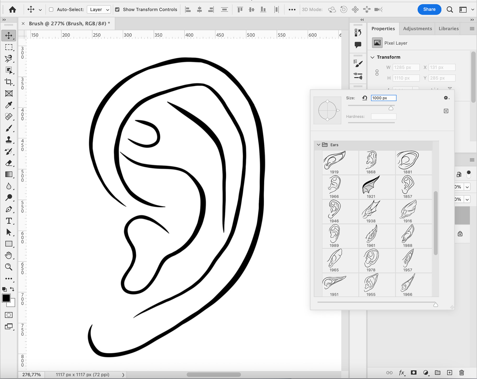 30 Photoshop Ears Brushes, Adobe Fresco People Face Brush, Ears Stamp ...