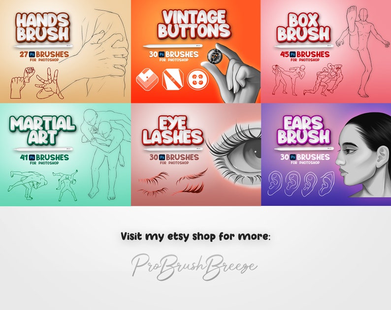 30 Photoshop Ears Brushes, Adobe Fresco People Face Brush, Ears Stamp ...