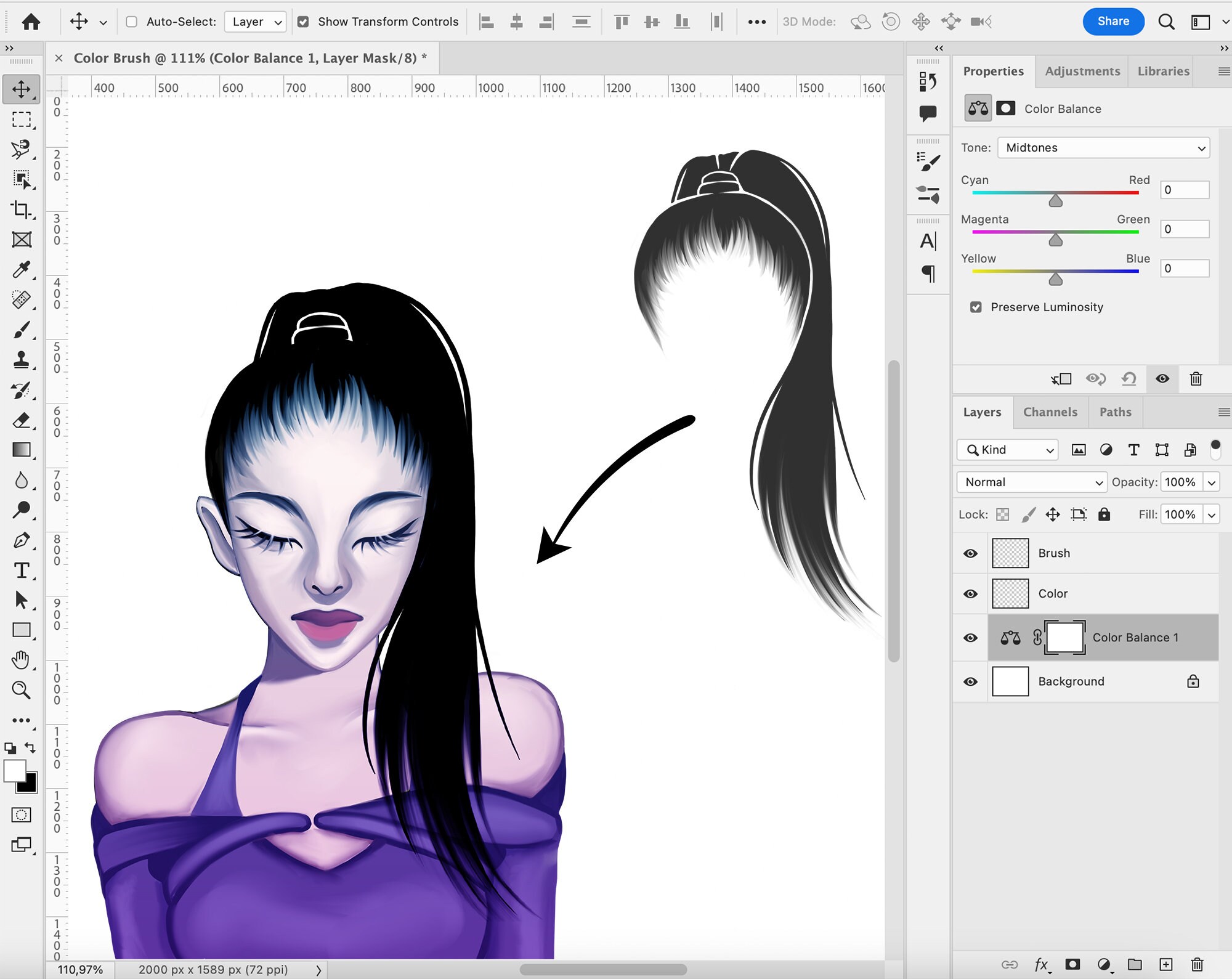20 Photoshop Woman Hairstyle Brushes Adobe Fresco Woman - Etsy
