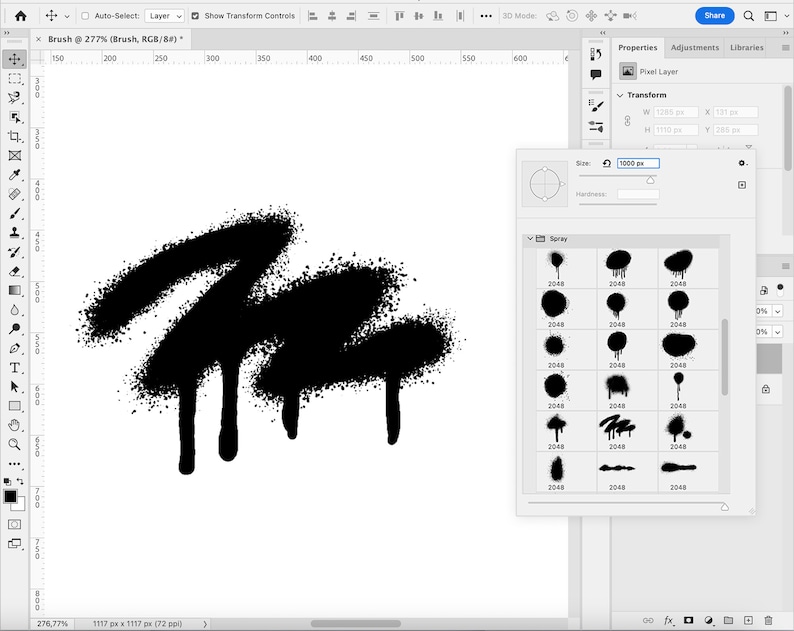 41 Photoshop Spray Brushes, Adobe Fresco Graffiti Brushes, Spray Street ...