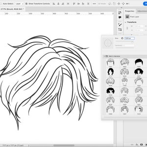 20 Photoshop Men Hairstyles Brushes, Adobe Fresco Men Hairdo Brushes ...