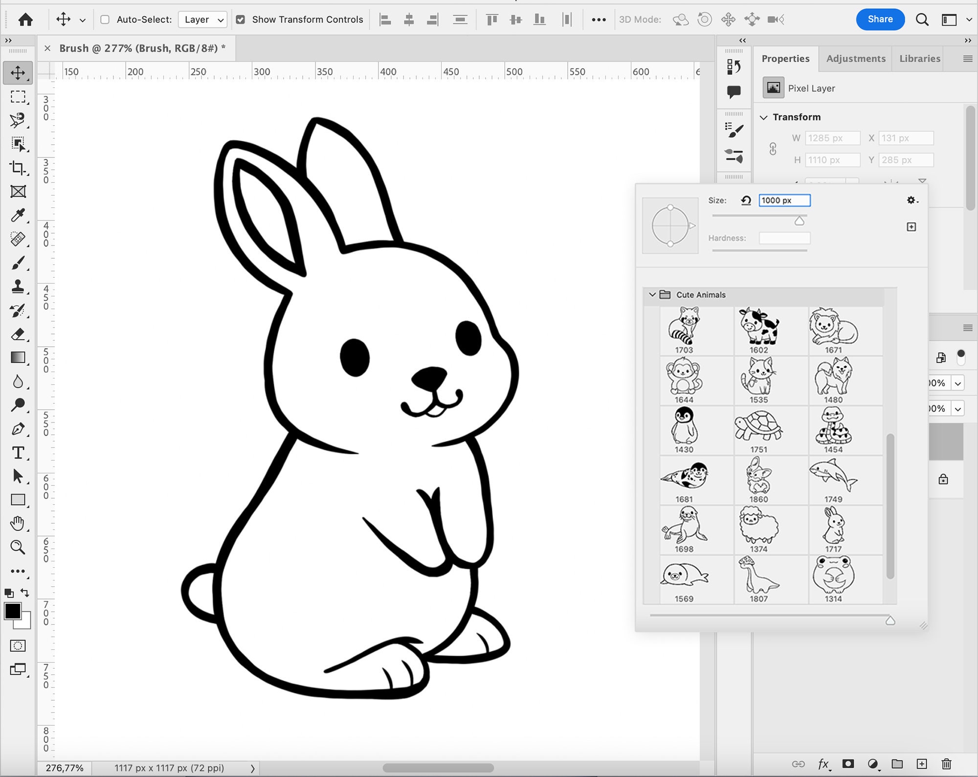 20 Photoshop Cute Animals Brushes, Adobe Fresco Animals Brush, Animals ...