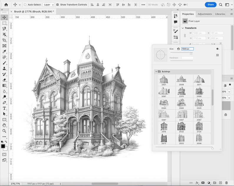63 Photoshop Buildings Brushes Adobe Fresco Buildings Brush - Etsy