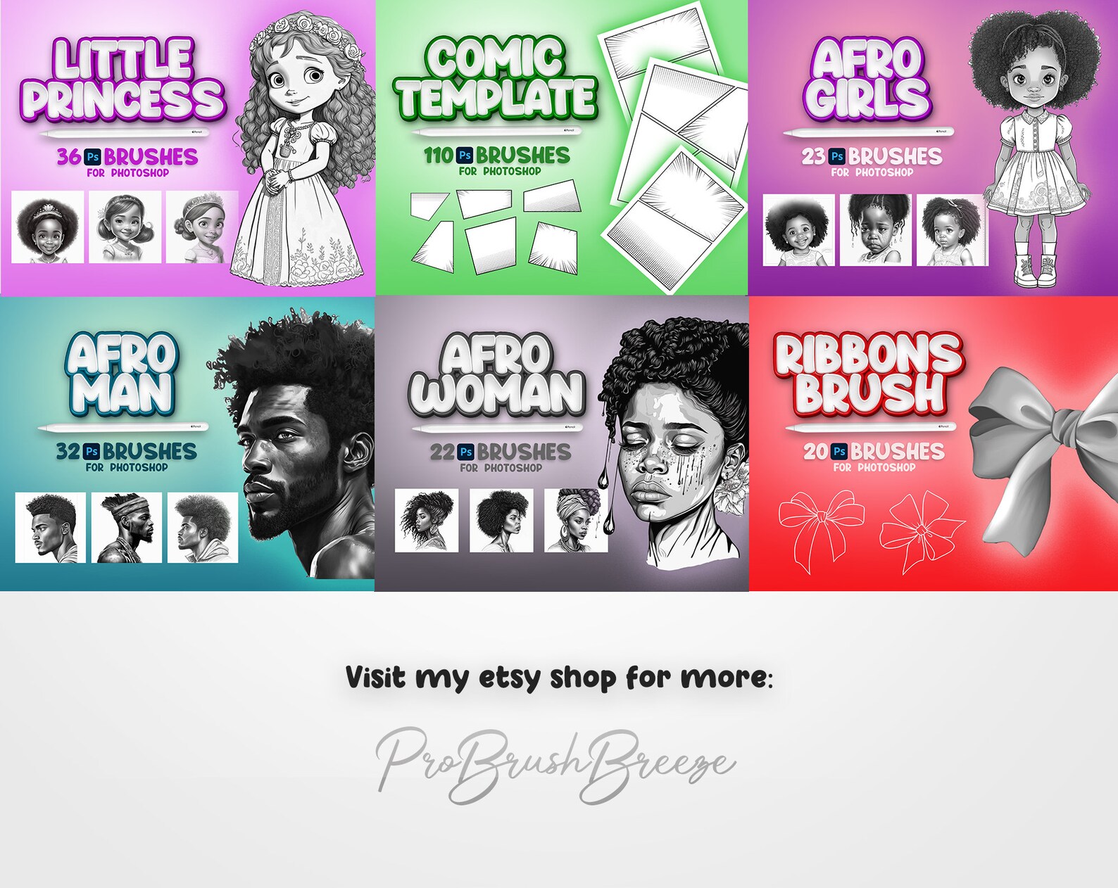 23 Photoshop Afro Little Girls Brushes, Fresco African Girls Brush ...