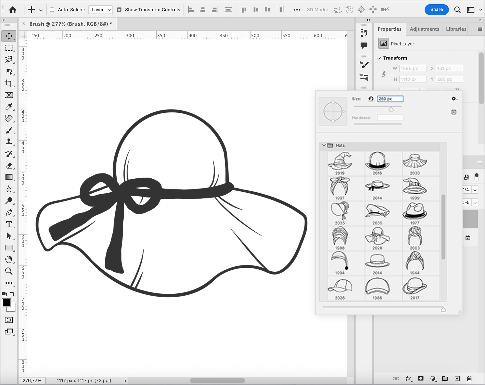 30 Photoshop Hats Brushes Adobe Fresco Caps Brushes Hat - Etsy