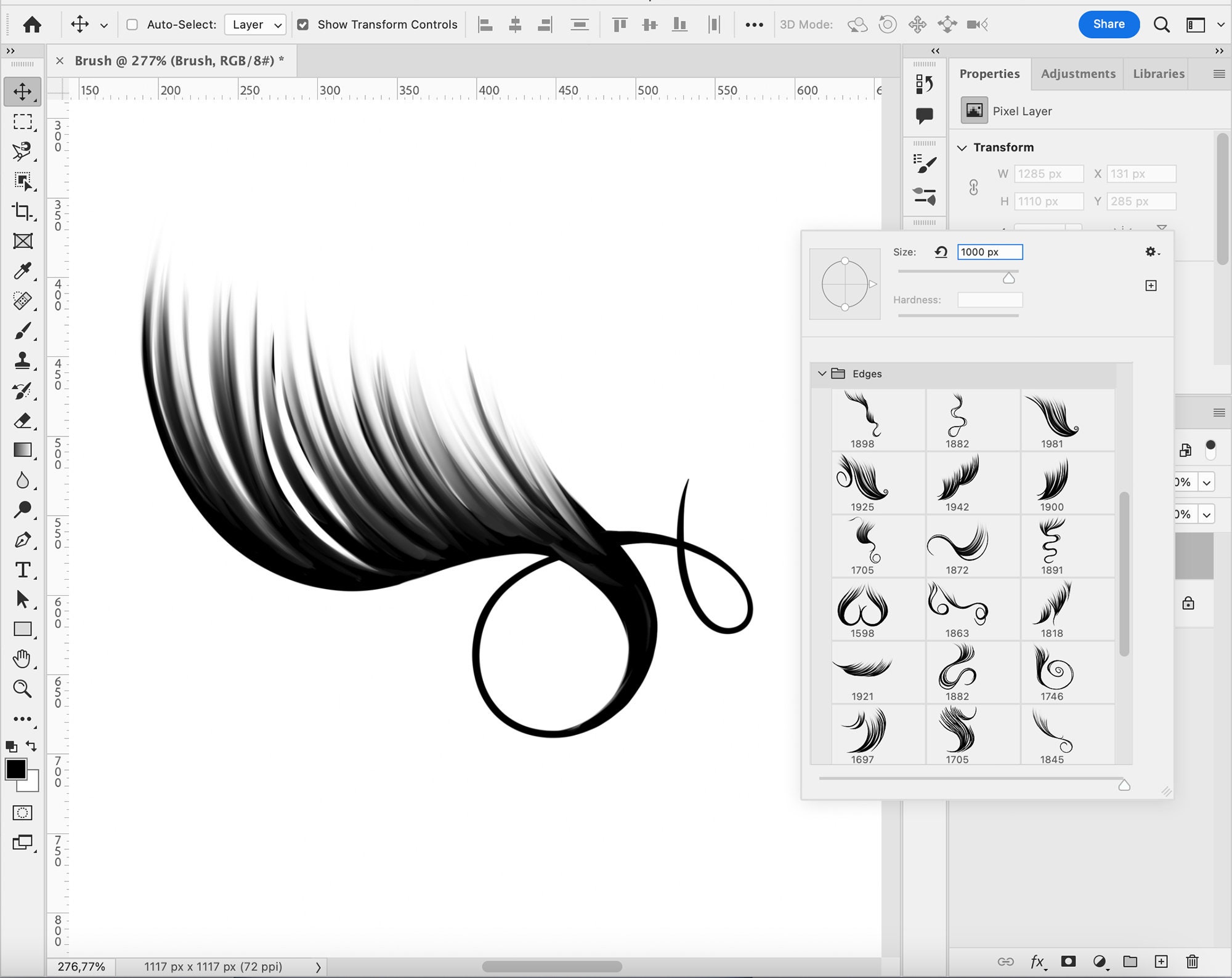 30 Photoshop Hair Edges Brushes, Adobe Fresco Hairdo Brush, Hairstyle ...