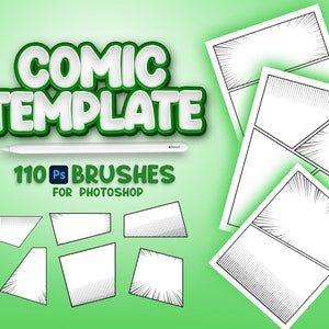 110 Photoshop Comic Brushes, Adobe Fresco Comics Brush, Comic Stamp ...