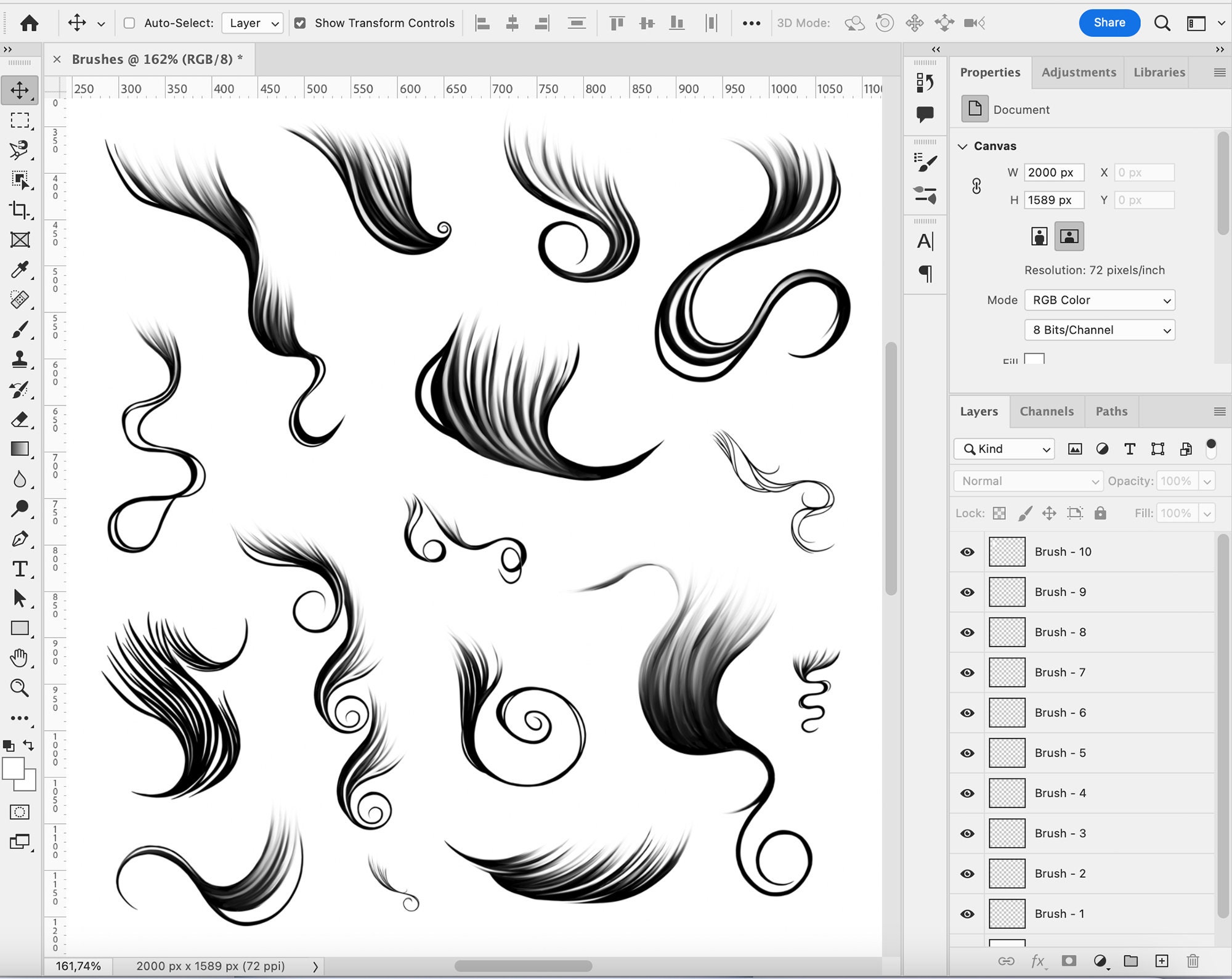 30 Photoshop Hair Edges Brushes, Adobe Fresco Hairdo Brush, Hairstyle ...